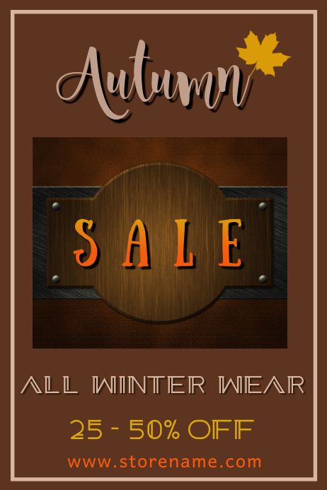 Autumn Sale Poster Template | PosterMyWall