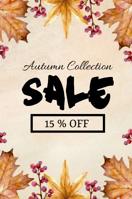 Autumn sale poster template. | PosterMyWall