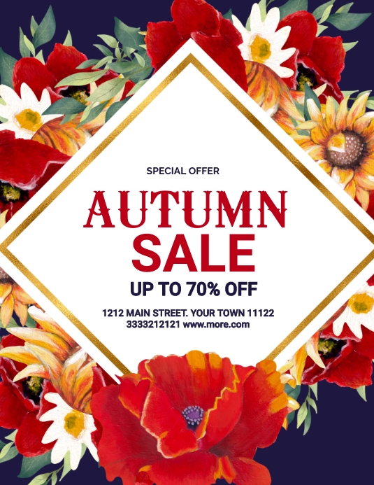 Autumn Sales Flyer Template | PosterMyWall
