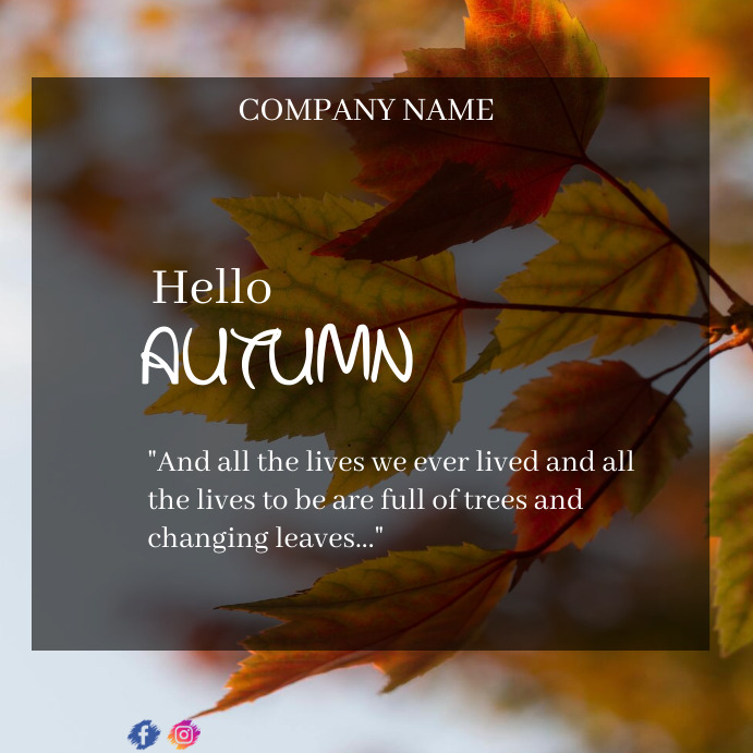 Autumn Season Template | PosterMyWall