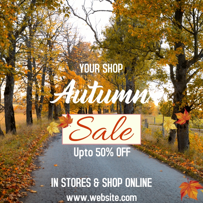 Autumn season sale retail offer Template | PosterMyWall