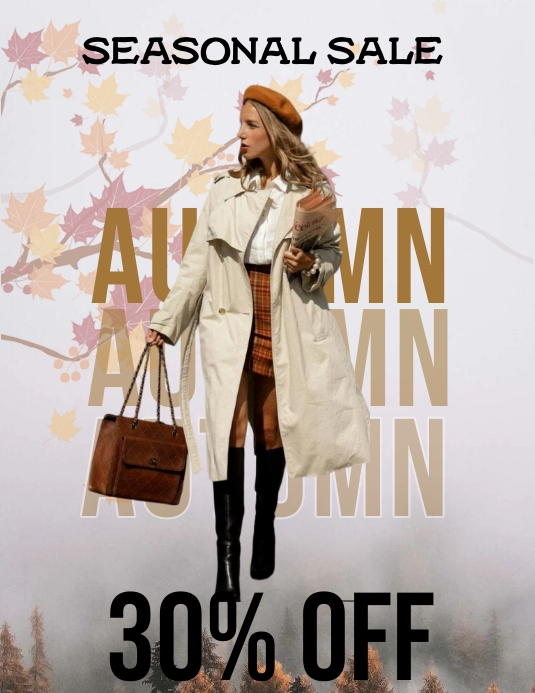 Autumn Seasonal Sale Template | PosterMyWall