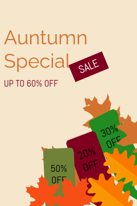 Plantilla de Autumn special sale | PosterMyWall