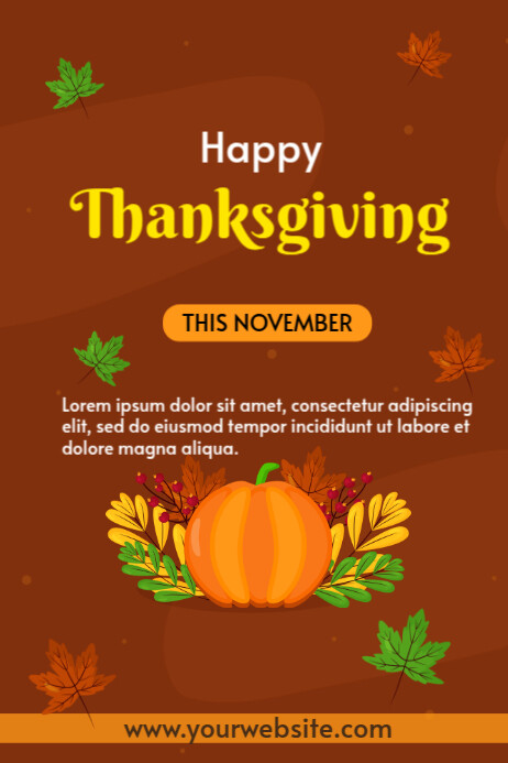 Autumn ThanksGiving Poster Template | PosterMyWall
