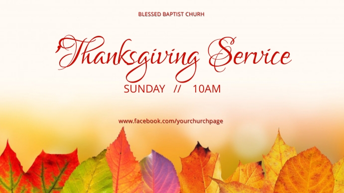 Autumn Thanksgiving Service Template | PosterMyWall