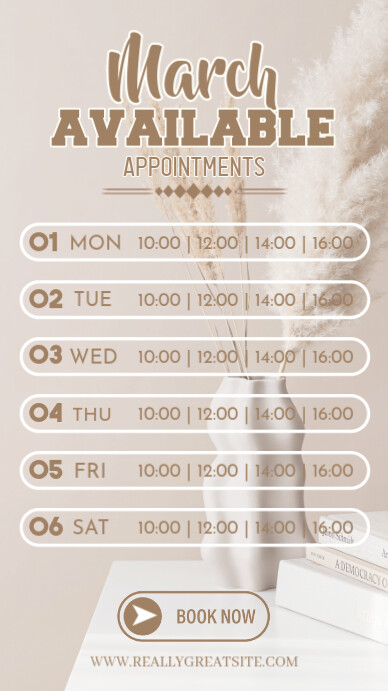 Copy of Available Appointments | PosterMyWall