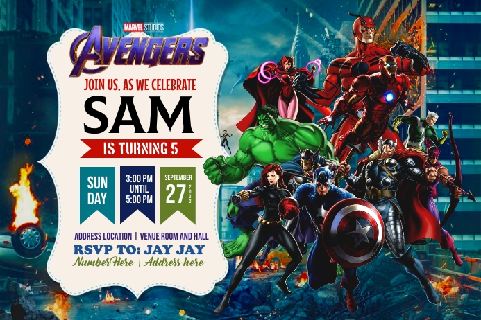 Avengers Template | PosterMyWall