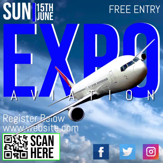 AVIATION EXPO Template | PosterMyWall
