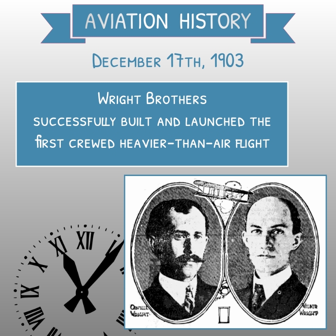 Aviation History Fun Facts Social Post Template | PosterMyWall