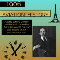Aviation History Fun Facts Social Post Template | PosterMyWall
