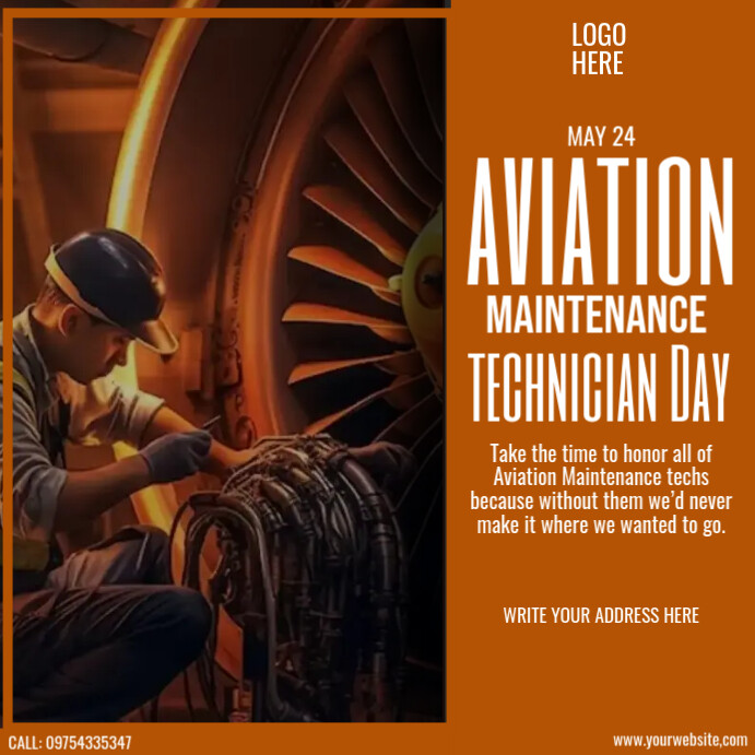 aviation maintenance technician day Template | PosterMyWall