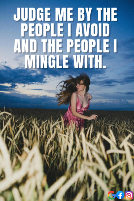 Copy of AVOID AND MINGLE QUOTE TEMPLATE | PosterMyWall