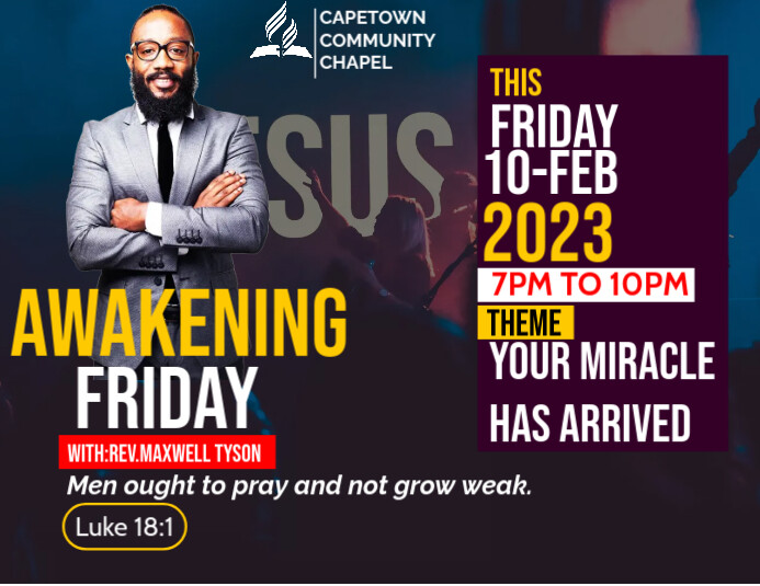 Copy of awakening Friday flyer template (1) | PosterMyWall