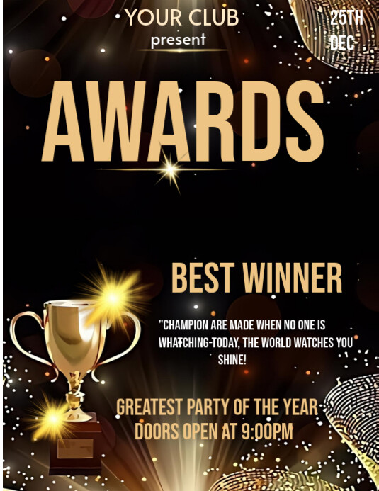 Award celebration flyer Template | PosterMyWall