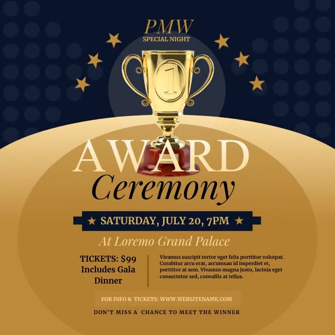 Award Ceremony Instagram Video Post Template | PosterMyWall