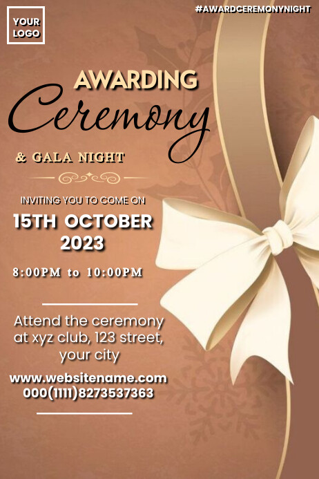 Copy of Award ceremony poster | PosterMyWall
