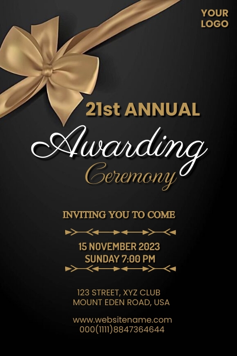 Award ceremony poster Template | PosterMyWall