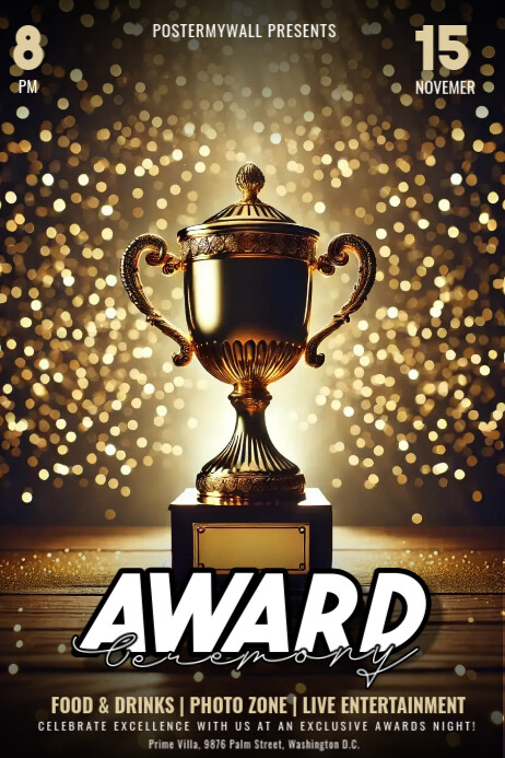 Copy of Award Ceremony Poster Editable Template | PosterMyWall