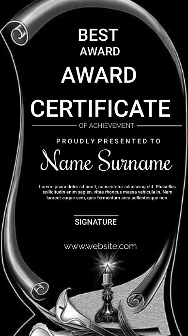 Award certificate Template | PosterMyWall