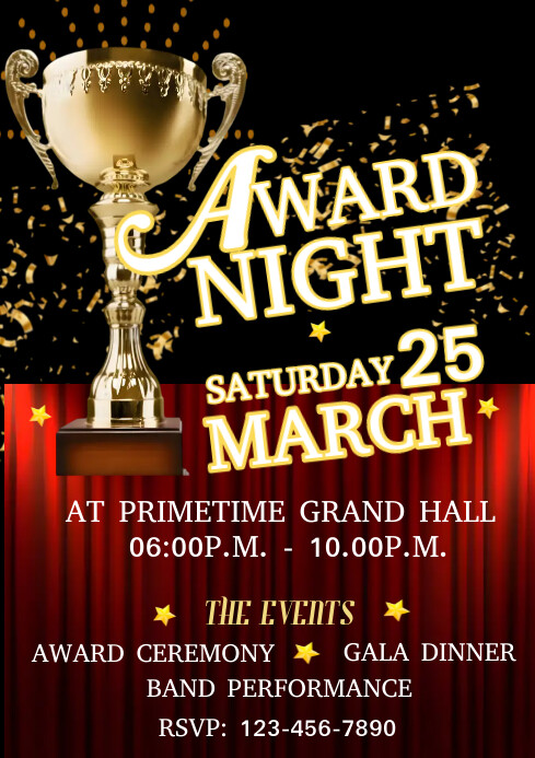 Award night flyer Template | PosterMyWall