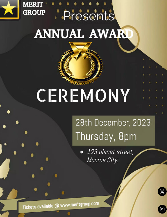Award night flyer template | PosterMyWall