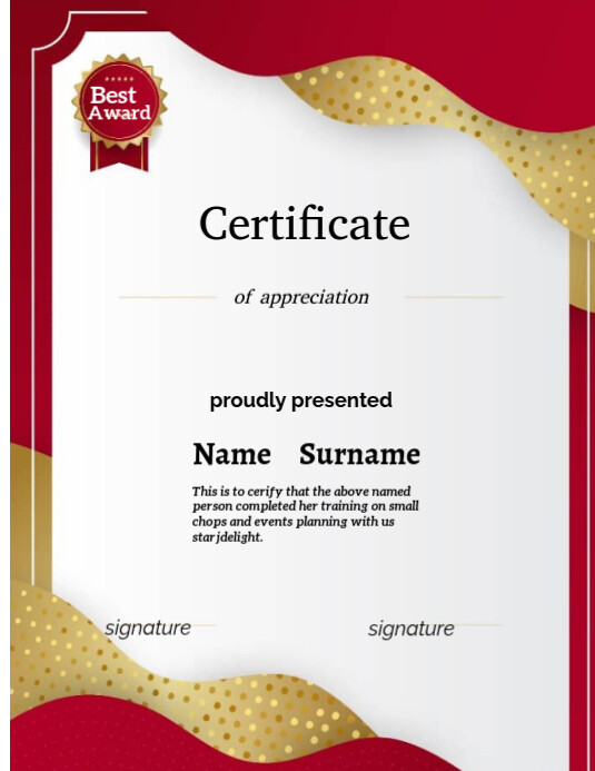 Award personal Templat | PosterMyWall
