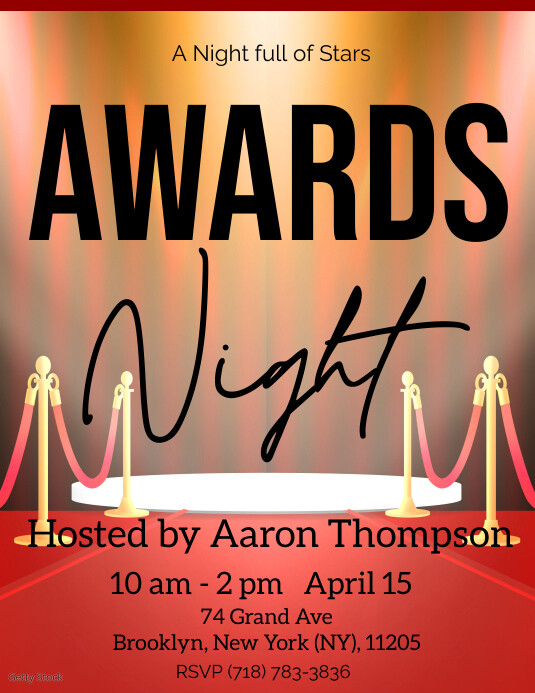 Awards night invitation Template | PosterMyWall