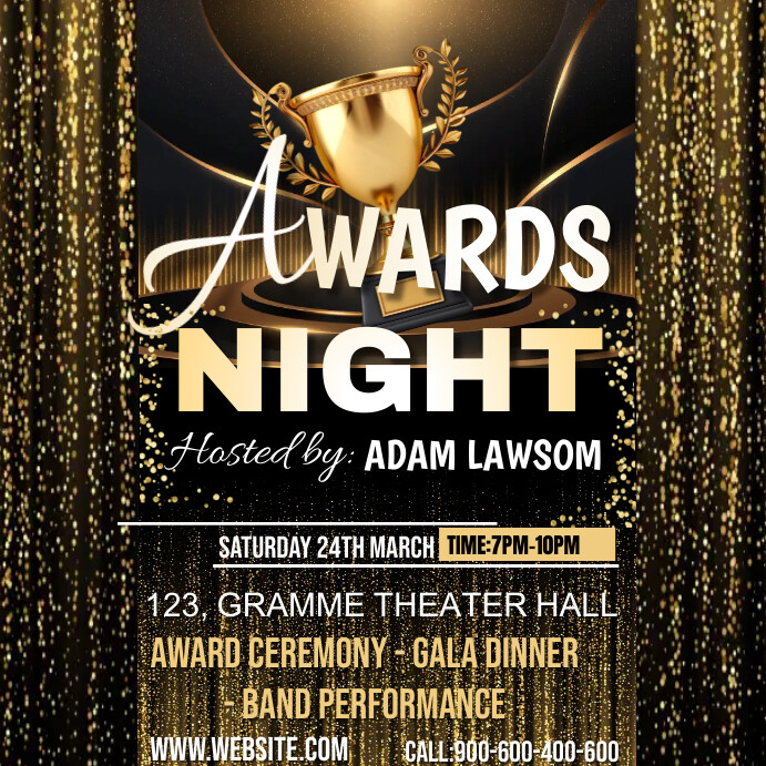 Awards night party design template | PosterMyWall