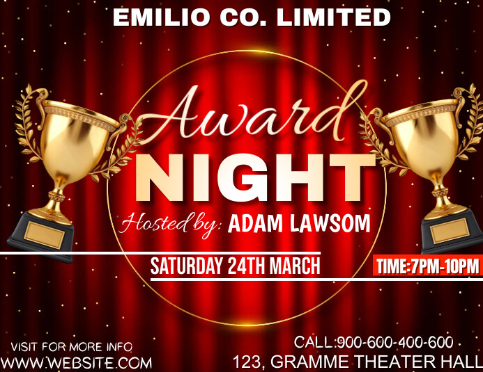Awards night party design template | PosterMyWall