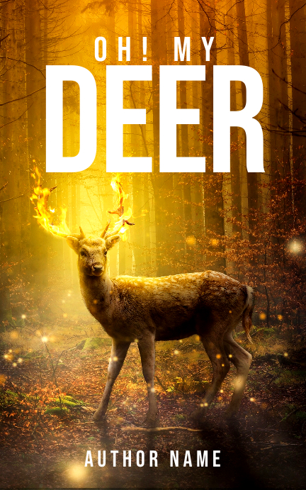 Awesome animal Deer Book Cover Template | PosterMyWall