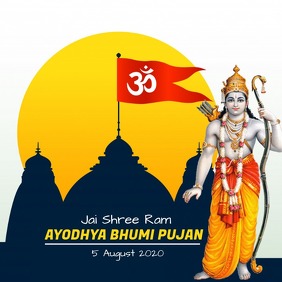 Ayodhya Bhumi Pujan Template | PosterMyWall