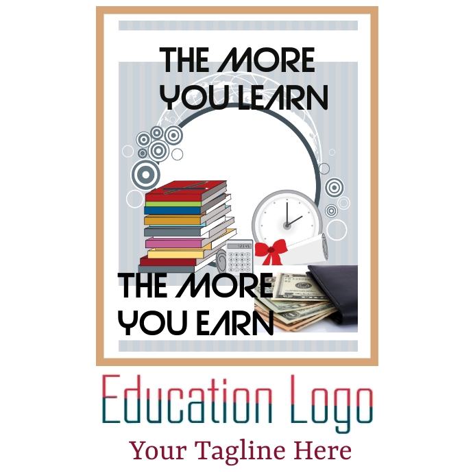 azure square education design company logo Template | PosterMyWall