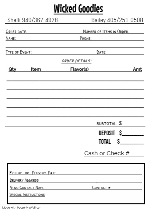 Copy of order form,purchase order form,business po | PosterMyWall
