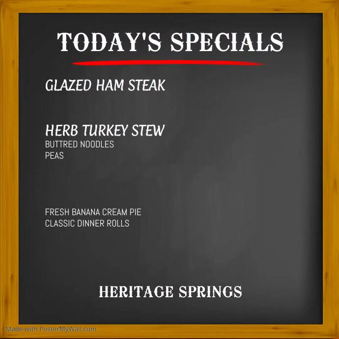 TODAYS SPECIALS CHALKBOARD MENU | PosterMyWall