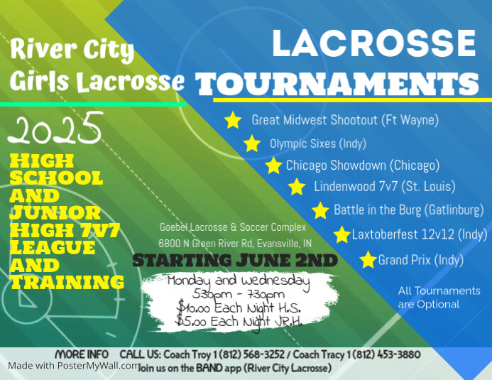 Copy of Copy of Copy of Lacrosse Summer Tournament Poster Template ...