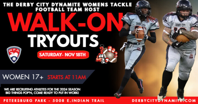 Football Tryouts | PosterMyWall