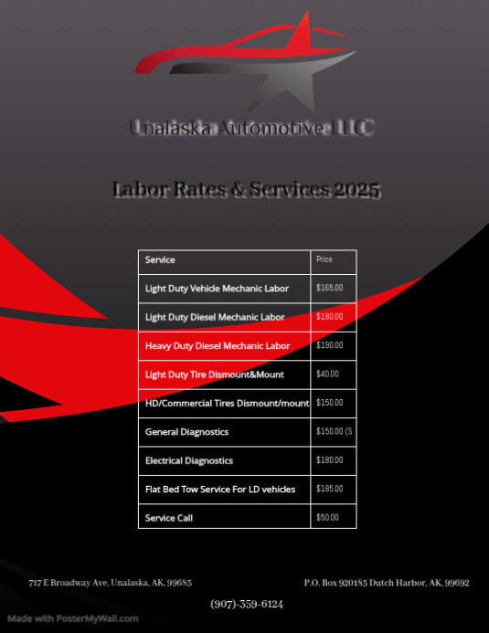 Car Repair Price List Flyer Template | PosterMyWall