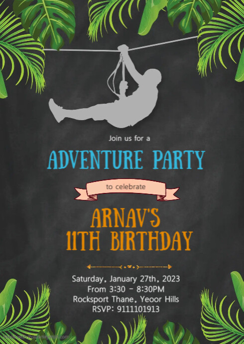 outdoor birthday invitation | PosterMyWall