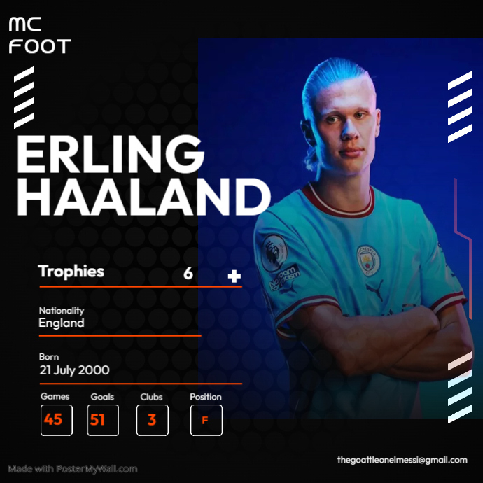 Copy of Player Profile Instagram | PosterMyWall
