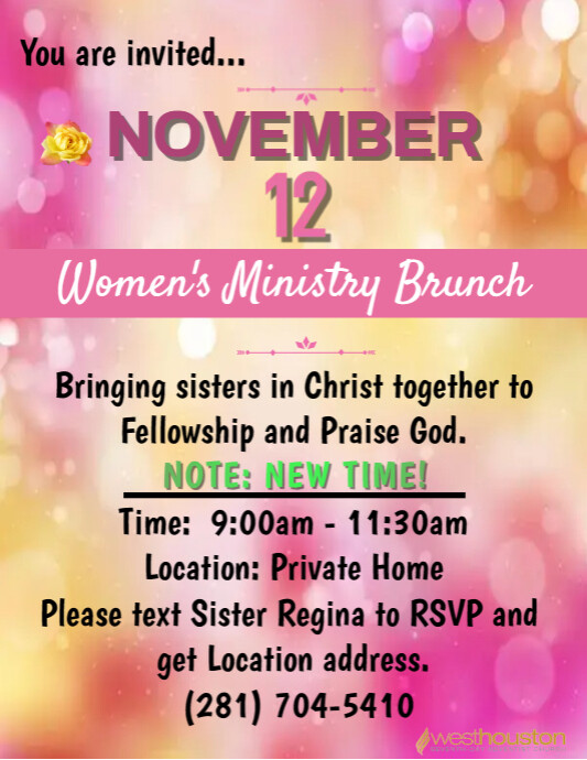 Women's Ministry Brunch | PosterMyWall