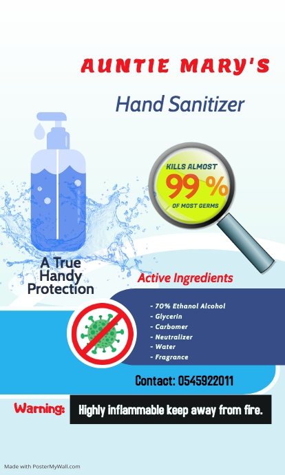 Copy of Hand Sanitizer Product Flyer | PosterMyWall