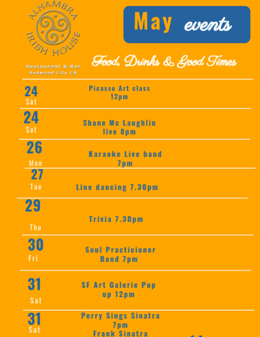 Calendar of Upcoming Events Schedule Flyer | PosterMyWall