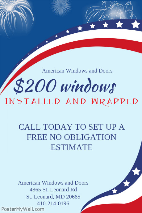 American Windows and Doors | PosterMyWall