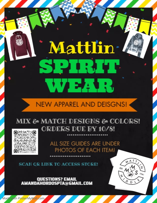 School Spirit Wear Fundraiser Flyer | PosterMyWall