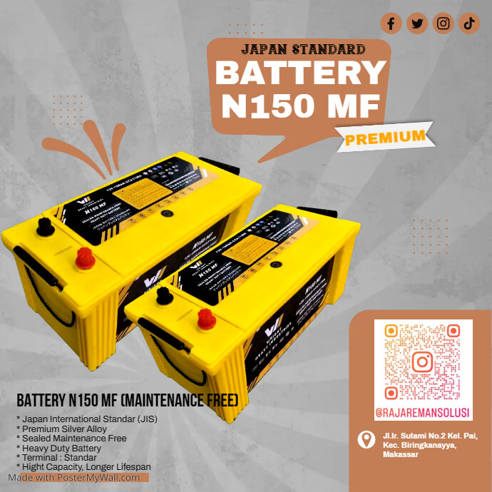 Copy of Battery N150 MF | PosterMyWall