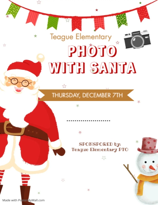 Photo with Santa flyer Fundraiser | PosterMyWall