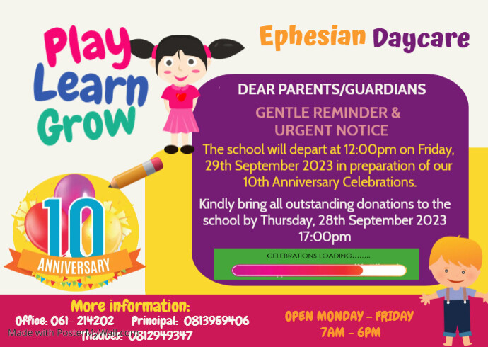 Daycare Center Postcard | PosterMyWall