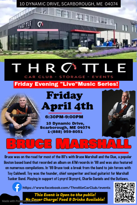 Bruce Marshall Throttle Car Club | PosterMyWall