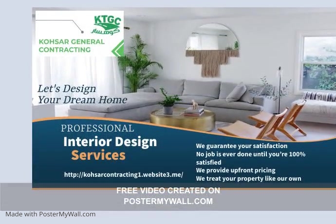 Interior Design Services Video Ad | PosterMyWall