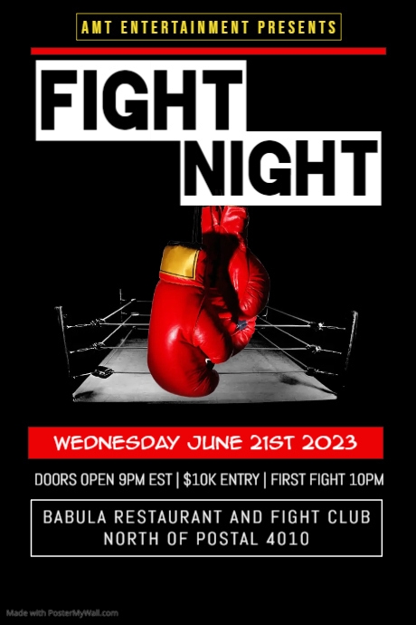 Boxing Night Poster | PosterMyWall
